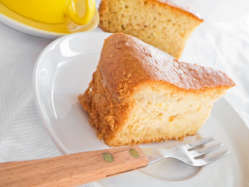 Fruit Cake Slice at Breakfast. Stock Image - Image of breakfast, coffee ...
