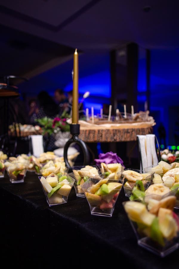 Fruit Canape in a Glass on the Buffet Table Stock Image - Image of ...