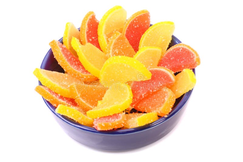 Fruit Candy on a Blue Plate Stock Photo - Image of people, sweetness ...