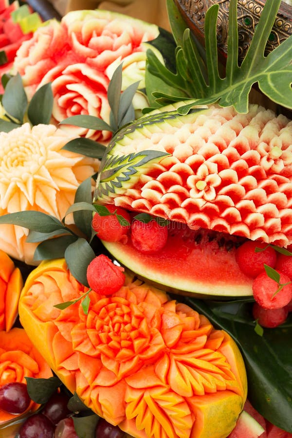 Fruit Carved Shape Beautiful Stock Image - Image of edible, nature ...