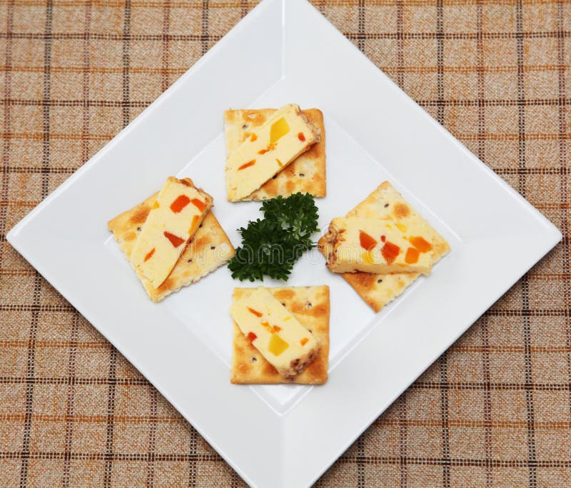 Fruit cheese snack. stock image. Image of orange, green - 17437857