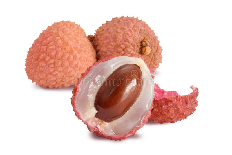 Fruit Chinois De Litchi D'isolement Sur Le Blanc Image stock - Image du ...