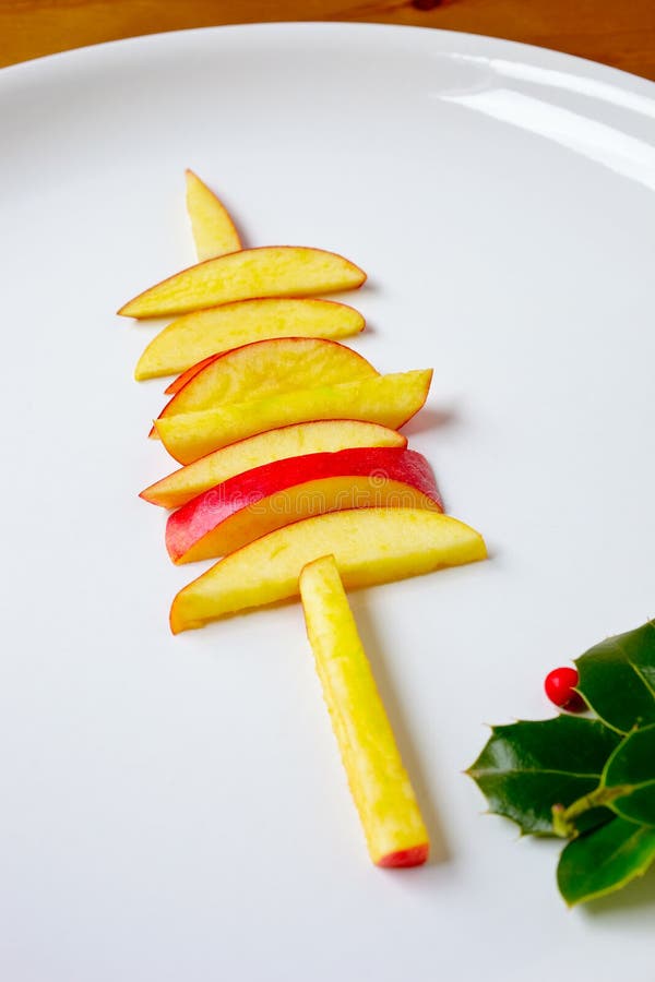 Fruit Christmas Tree stock photo. Image of holiday, apple - 40156976