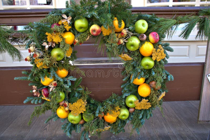 Fruit Christmas Wreath stock image. Image of tour, monument - 205379793