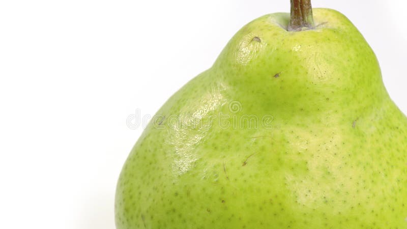 Fruit Close Whole Pear Spinning and Rotating Isolated on White ...