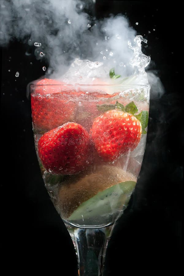 Fruit Cocktail Drink Explosion Stock Photo - Image of glass, science ...