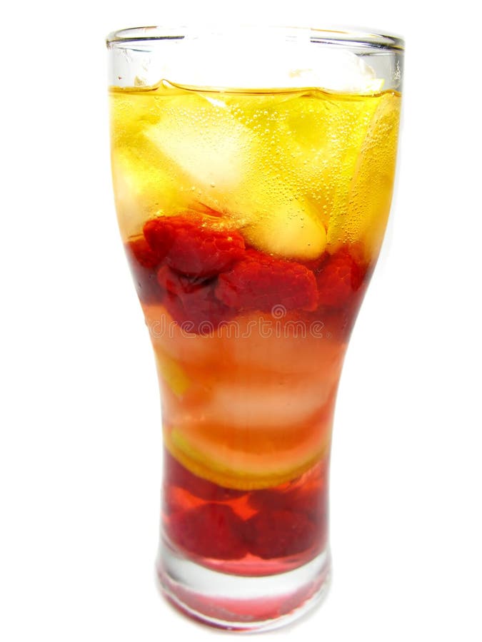 Fruit Cocktail Smoothie with Raspberry Stock Image - Image of juice ...