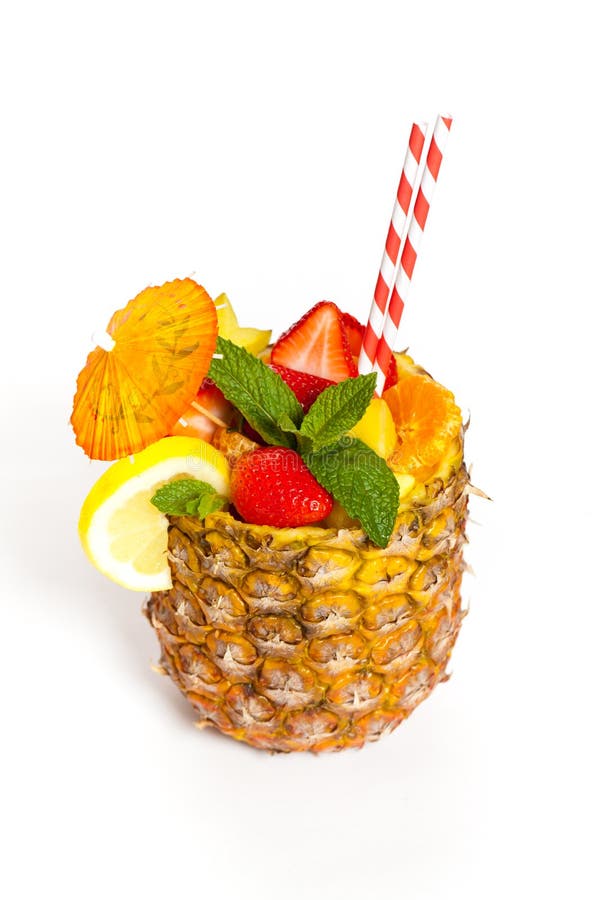 Fruit Cocktail stock photo. Image of background, parasol - 38499406
