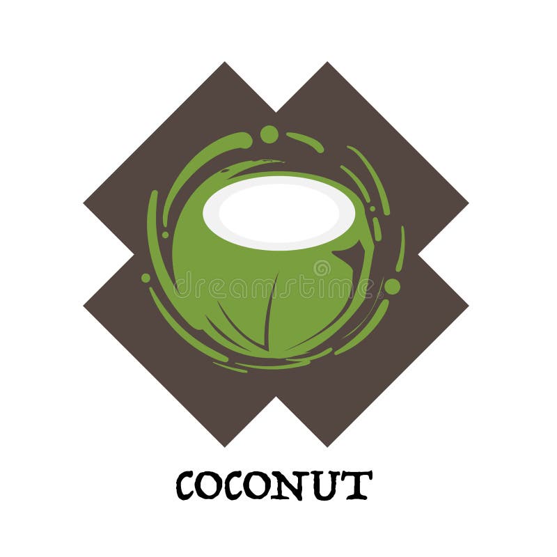 Fruit Coconut Graphic Element Design Icon Symbol Stock Vector ...
