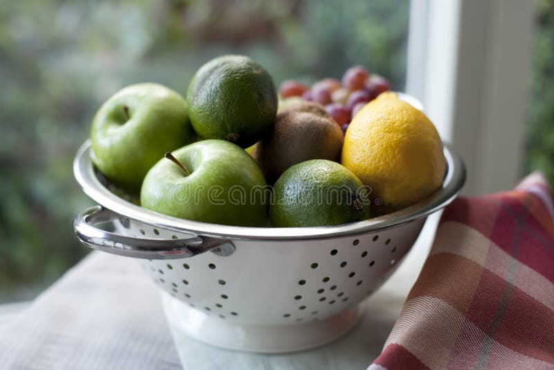 Fruit in Colander. stock photo. Image of fresh, fruit - 16618836