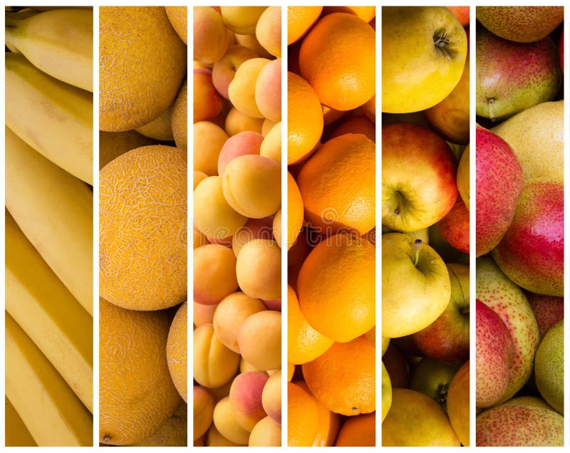 Fruit Collage - Food Background Stock Photo - Image of apples, grapes ...