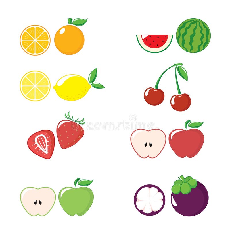 Fruit collection stock illustration. Illustration of collection - 61448661