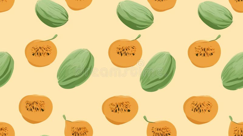 Vibrant Fruit Wallpaper: Distorted and Charming Illustrations Stock ...