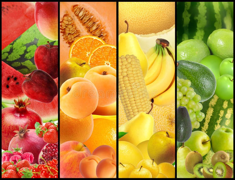 Color Gradient Formed by Different Fruits Stock Image - Image of fruit ...