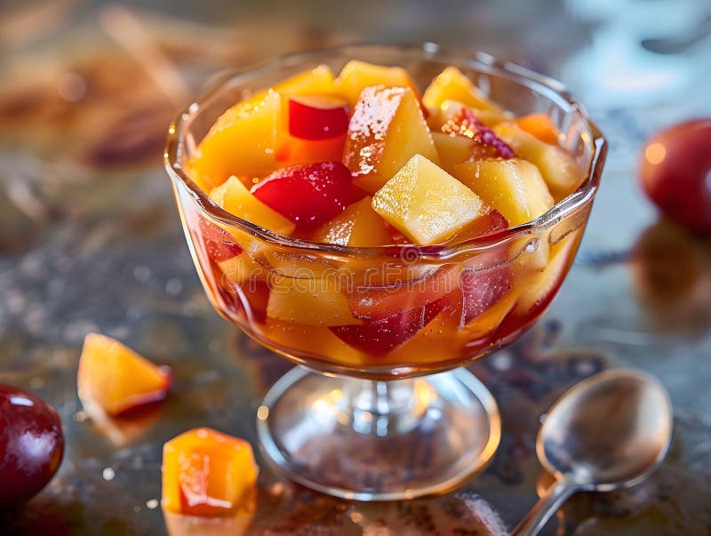 Fruit Compote Fruit Compote Served Warm Stock Illustration ...