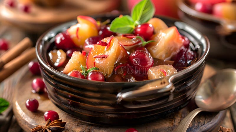 Fruit Compote Fruit Compote Served Warm Stock Illustration ...