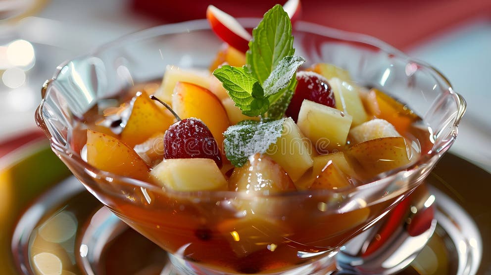 Fruit Compote Fruit Compote Served Warm Stock Illustration ...
