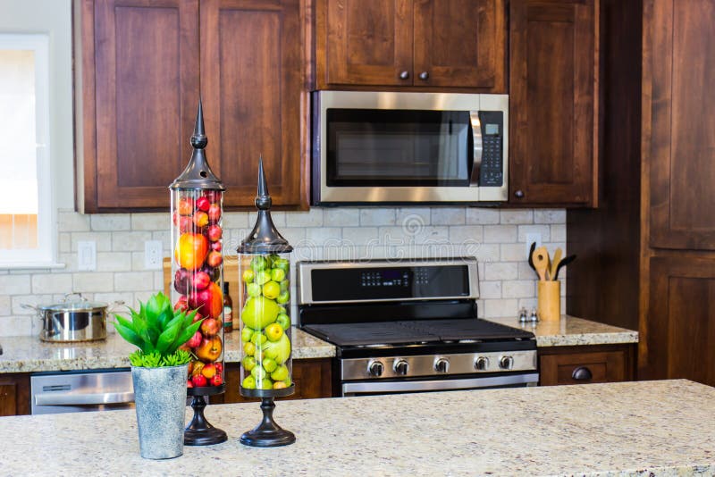 Fruit Containers in Kitchen Stock Image - Image of kitchen, vase: 97750385