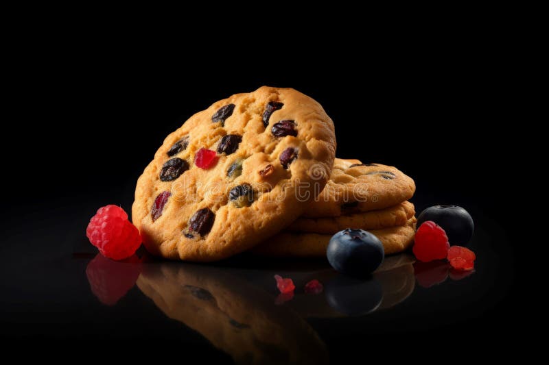 Fruit Cookies Food. Generate Ai Stock Illustration - Illustration of ...