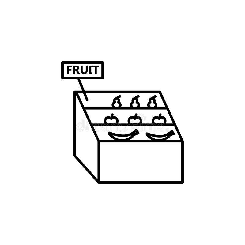 Fruit Counter Outline Icon. Element of Shopping Icon for Mobile Concept ...