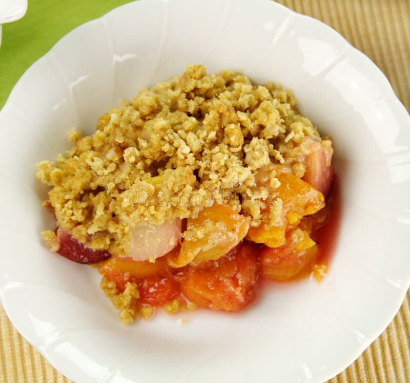 Fruit Crumble stock image. Image of garnish, cooked, dessert - 9972893
