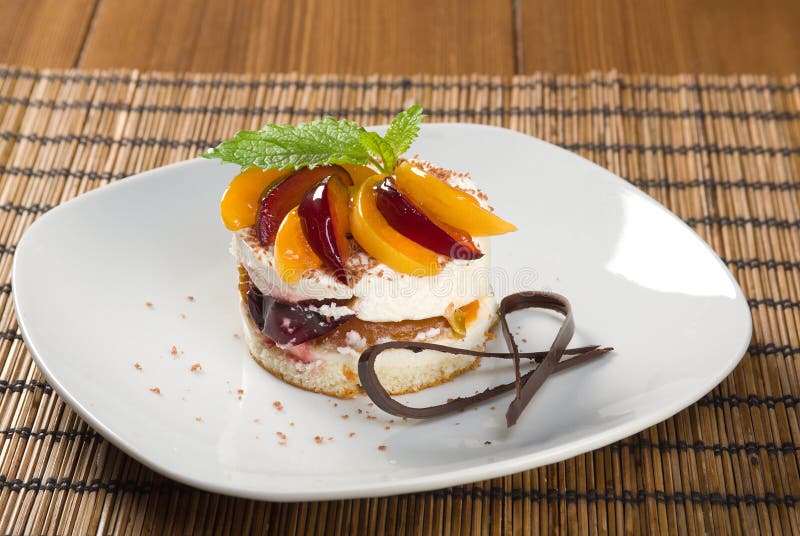 Fruit delicious cake stock image. Image of dessert, sweet - 15755335