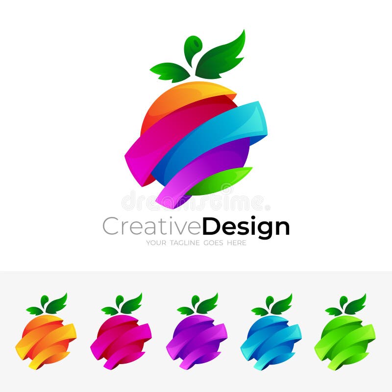 Fruit Design Colorful , Set Fruit Design Stock Vector - Illustration of ...