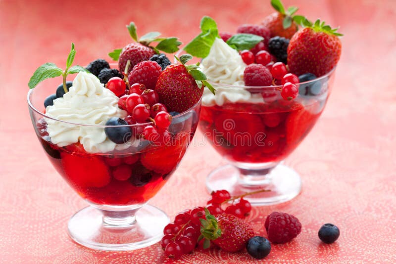 Fruit dessert stock image. Image of currant, blackberry - 18848007