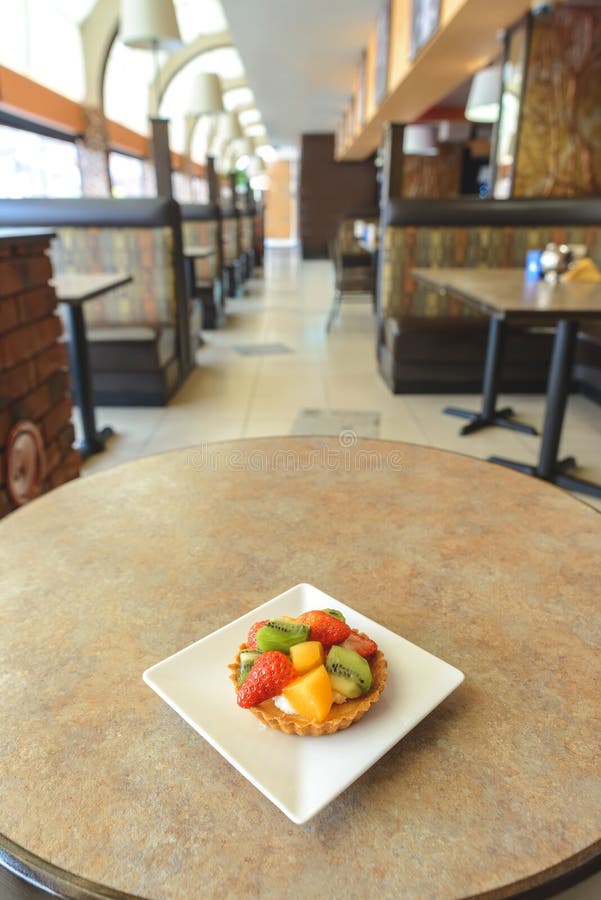 Fruit dessert in cafe stock image. Image of view, dessert - 67774513