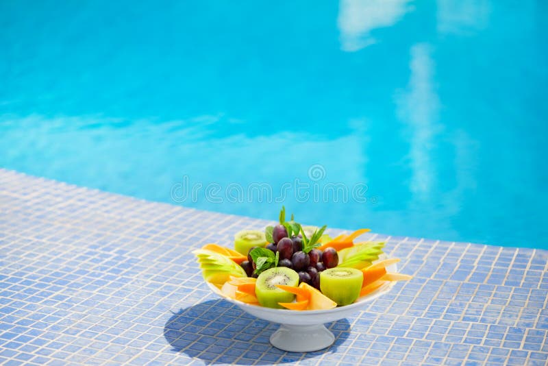 Fruit dessert stock photo. Image of swimming, fruits - 31393486