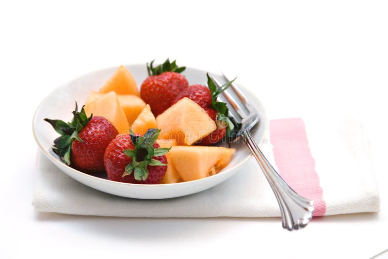 Fruit Dish stock photo. Image of fork, dish, bowl, breakfast - 2352788