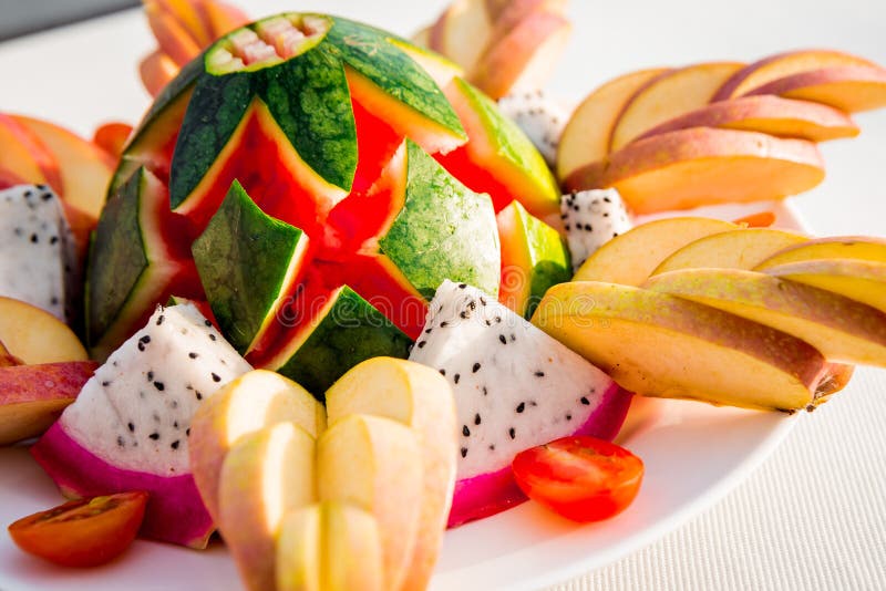 Fruit Dish stock photo. Image of pineapple, eating, restaurant - 65026302