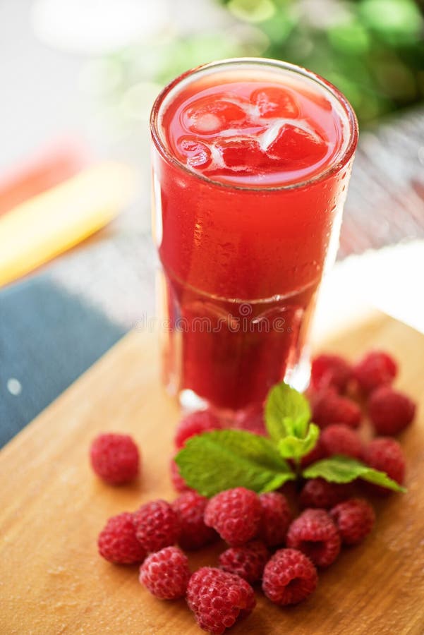 Fruit Drink with Raspberries Stock Photo - Image of berry, freshness ...