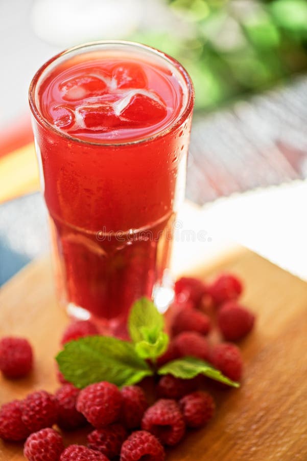 Fruit Drink with Raspberries Stock Image - Image of food, party: 72154597