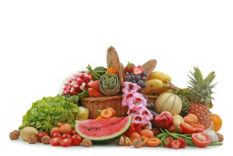 Fruit en groente stock afbeelding. Image of vers, picknick - 10224965