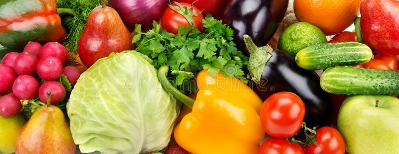 Fruit en groenten stock foto. Image of komkommer, aubergine - 34872326