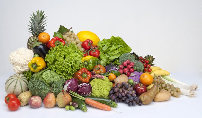 Fruit en groenten stock afbeelding. Image of appel, vegetariër - 42986791