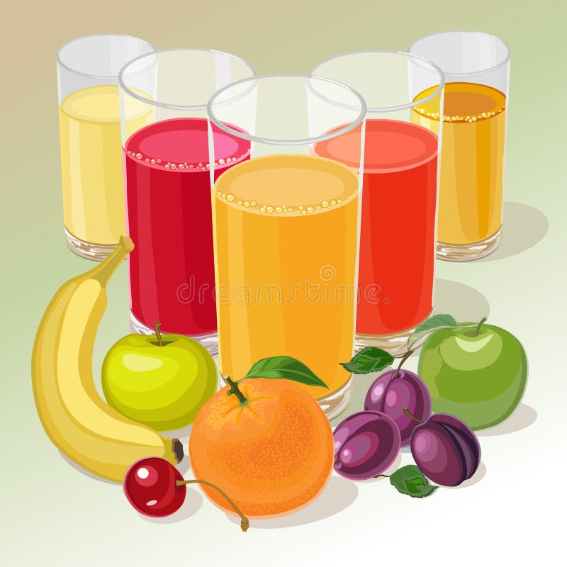 Fruit en sap vector illustratie. Illustration of sinaasappel - 40361332