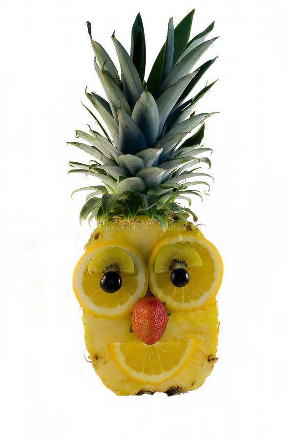 Fruit face stock photo. Image of isolated, face, nutrition - 6348866