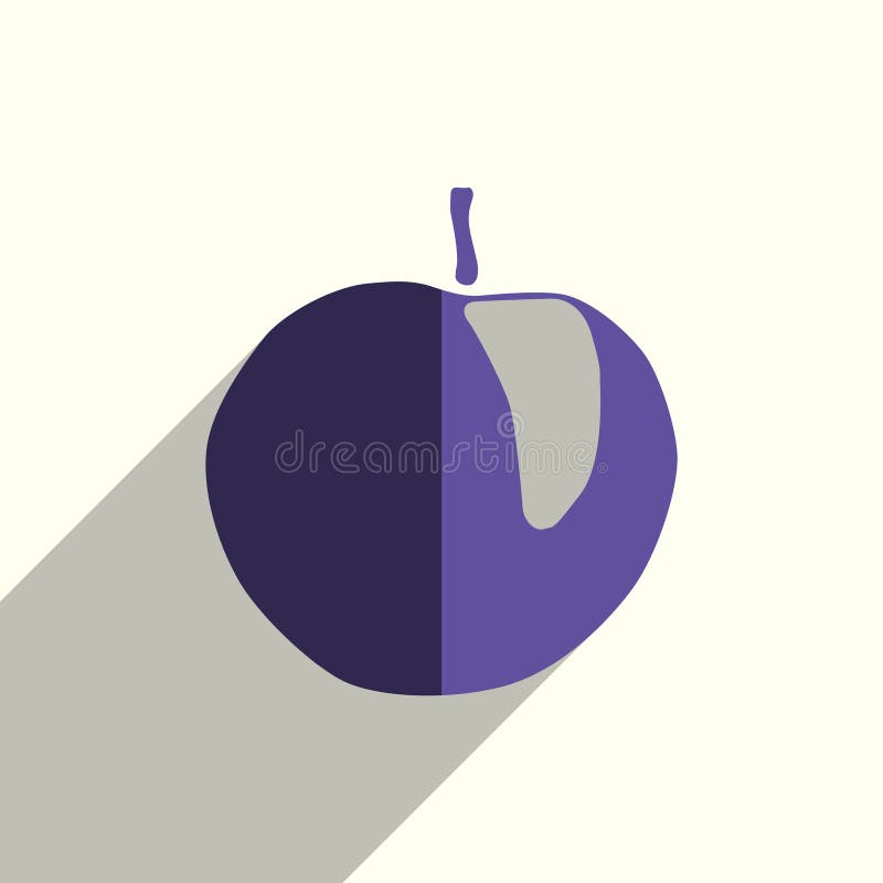 Fruit Flat Icons with of Shadow. Vector Illustration Stock Vector ...