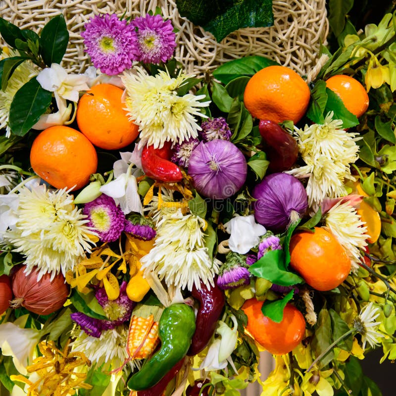 Fruit and Flower Bouquet stock photo. Image of gift, assortment - 37497242