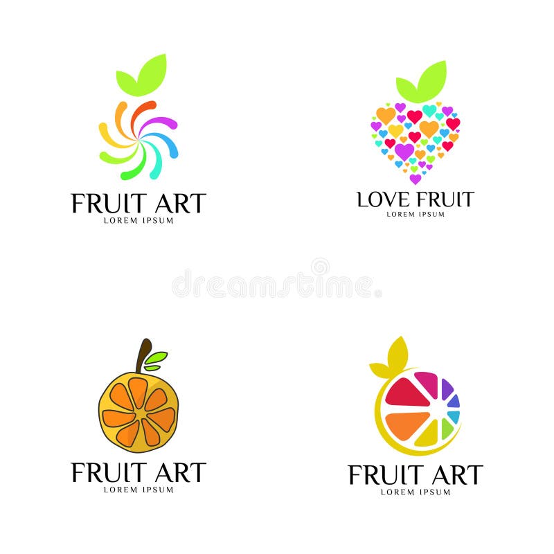 Fruit frais Logo Vector illustration de vecteur. Illustration du forme ...