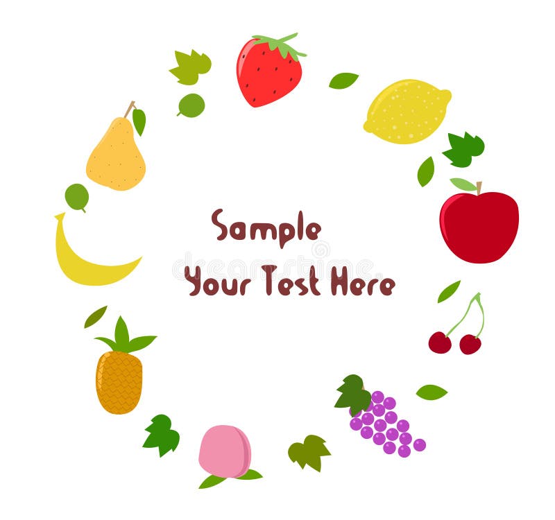 Fruit and frame stock vector. Illustration of apple, lemon - 16719748