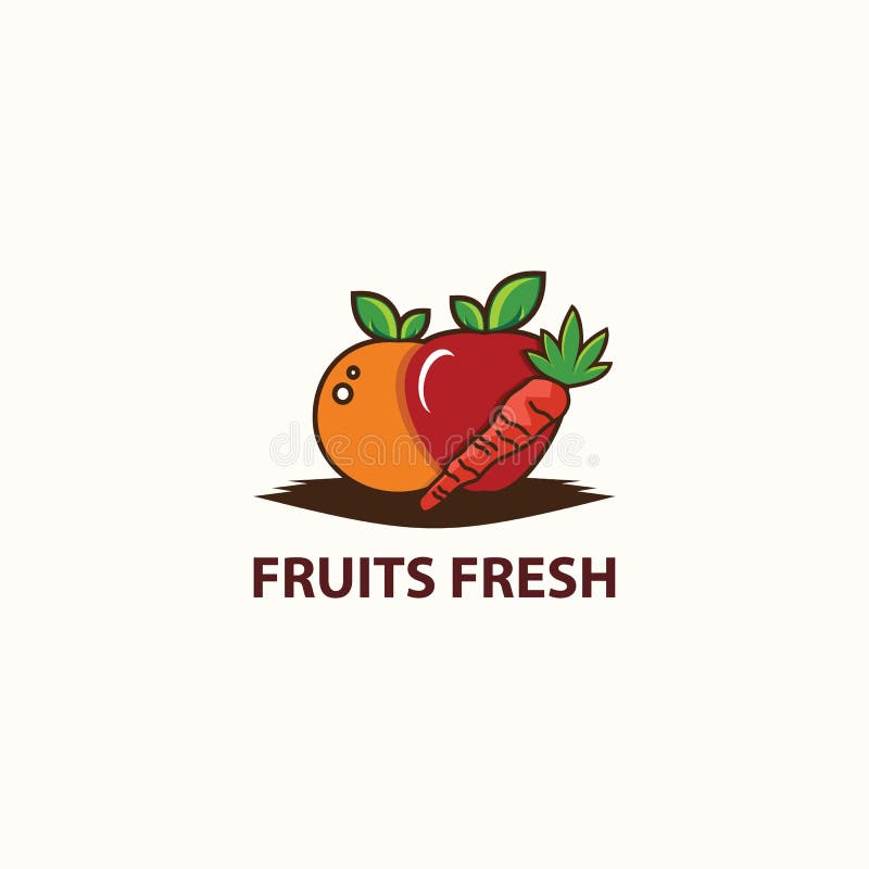 Fruit Fresh Logo Design Vector Illustrator Template Stock Illustration ...