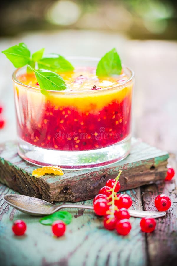 Fruit Health Orange Currant Mousse Stock Image - Image of fruit ...