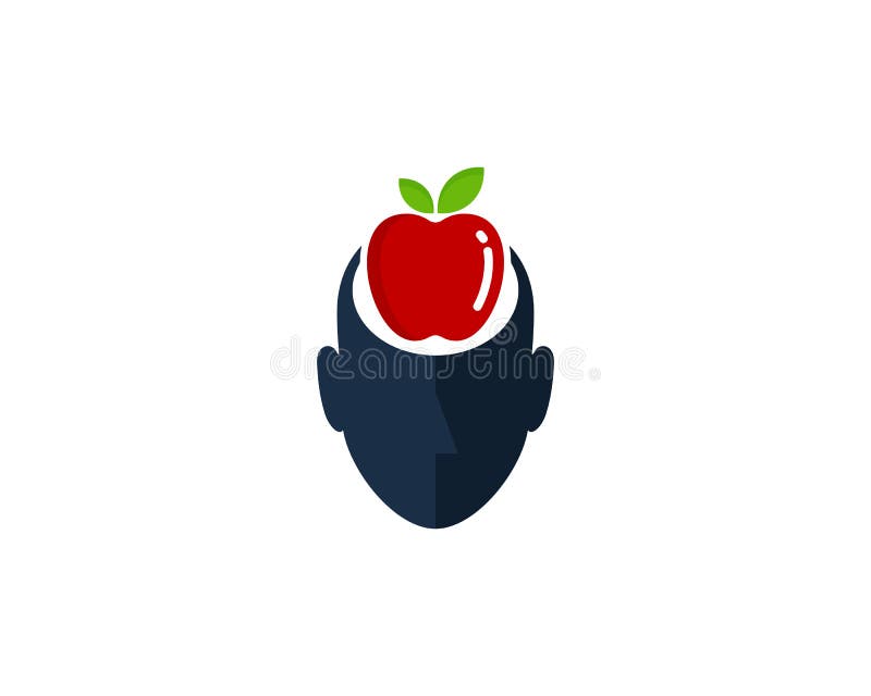 Fruit Human Head Logo Icon Design Stock Illustration - Illustration of ...