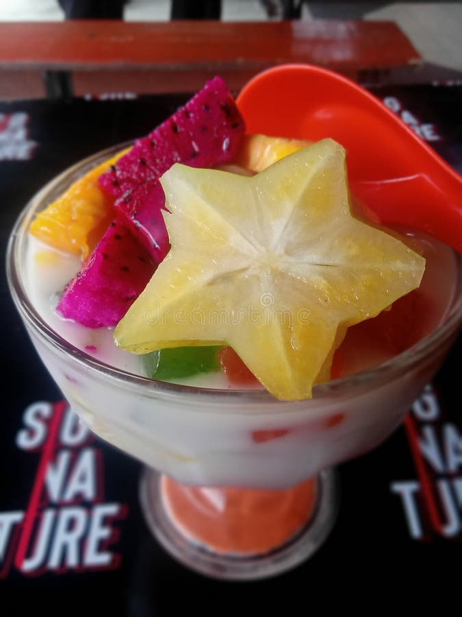 Fruit Ice is Cool Sweet Milk Stock Image - Image of milk, cool: 262646665