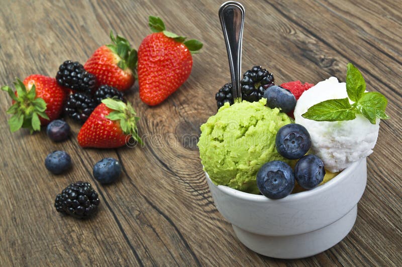 Fruit ice cream stock image. Image of strawberry, flavor - 24626059