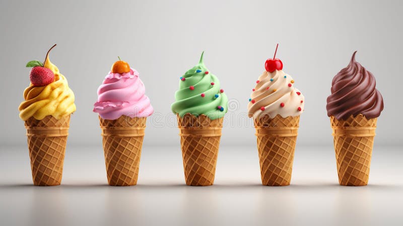 Row Ice Cream Stock Illustrations – 628 Row Ice Cream Stock ...