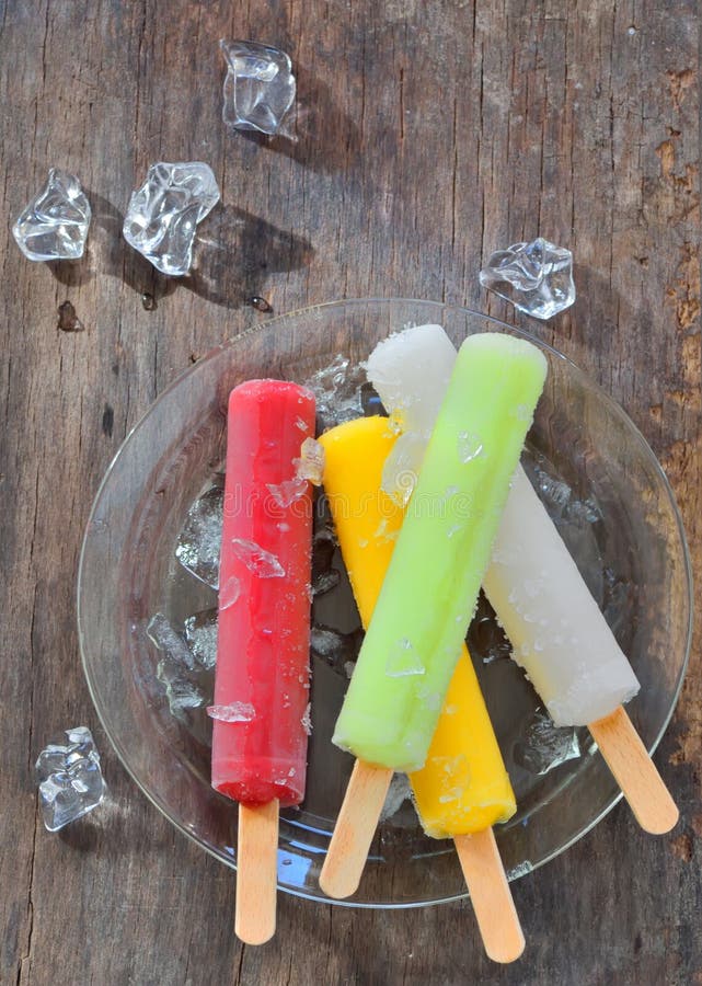 Ice Cream Popsicle Rainbow Summer Stock Photo - Image of cream, white ...